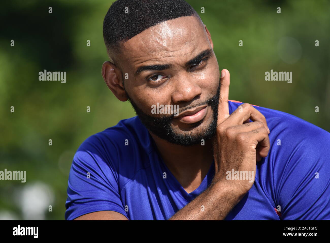 Smart African Male Athlete Stock Photo - Alamy