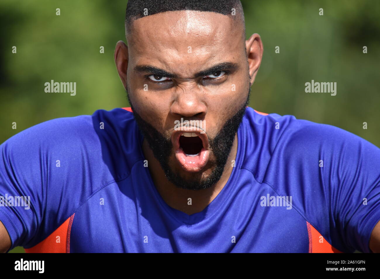 Mad Fit African Male Athlete Stock Photo - Alamy