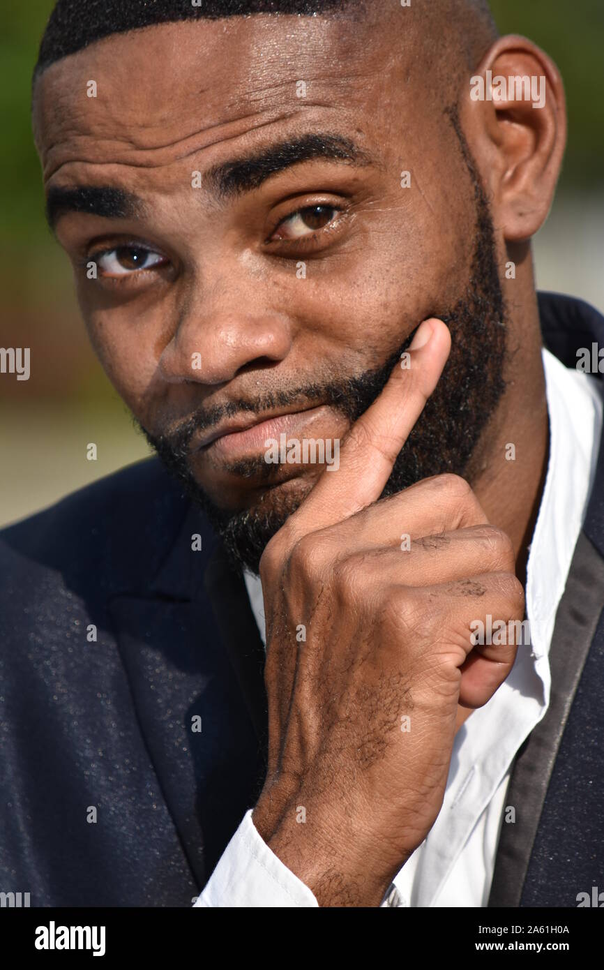 Handsome Male Thinking Stock Photo - Alamy