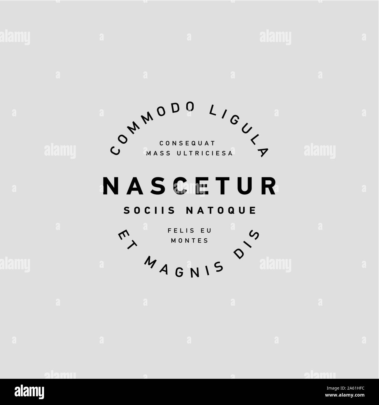 Vector circle logo or emblems and badges - abstract hipster sign ...