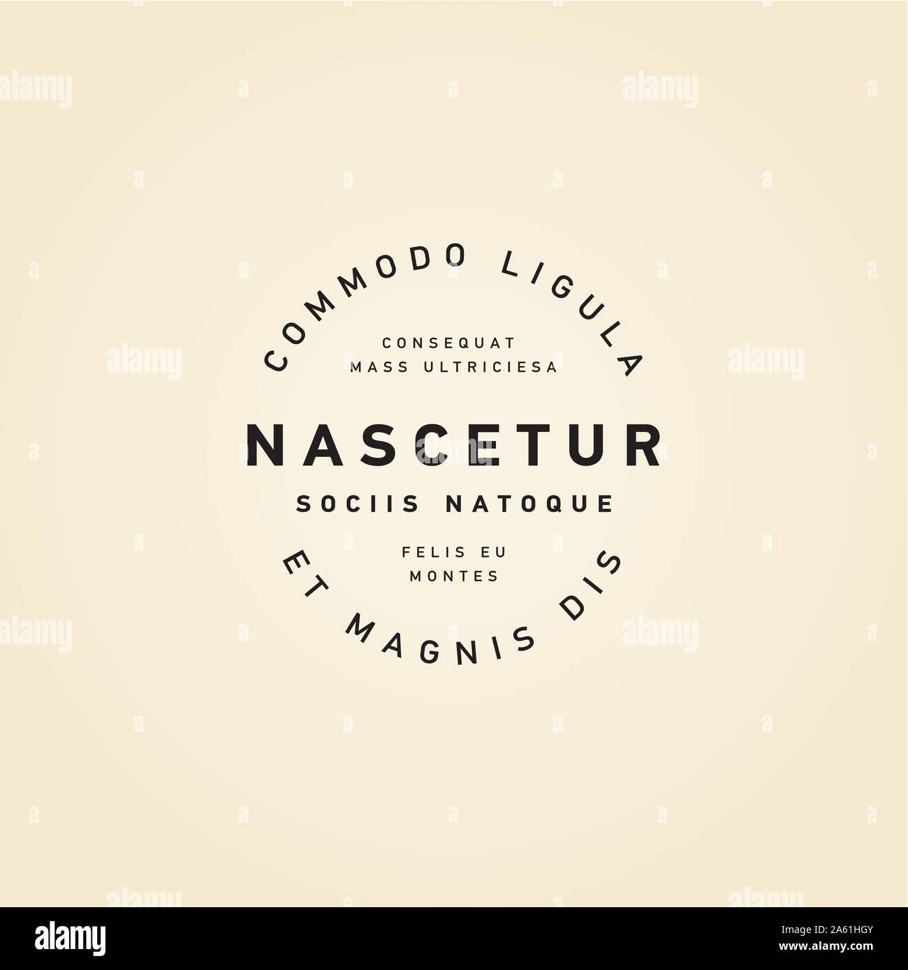 Vector circle logo or emblems and badges - abstract hipster sign ...