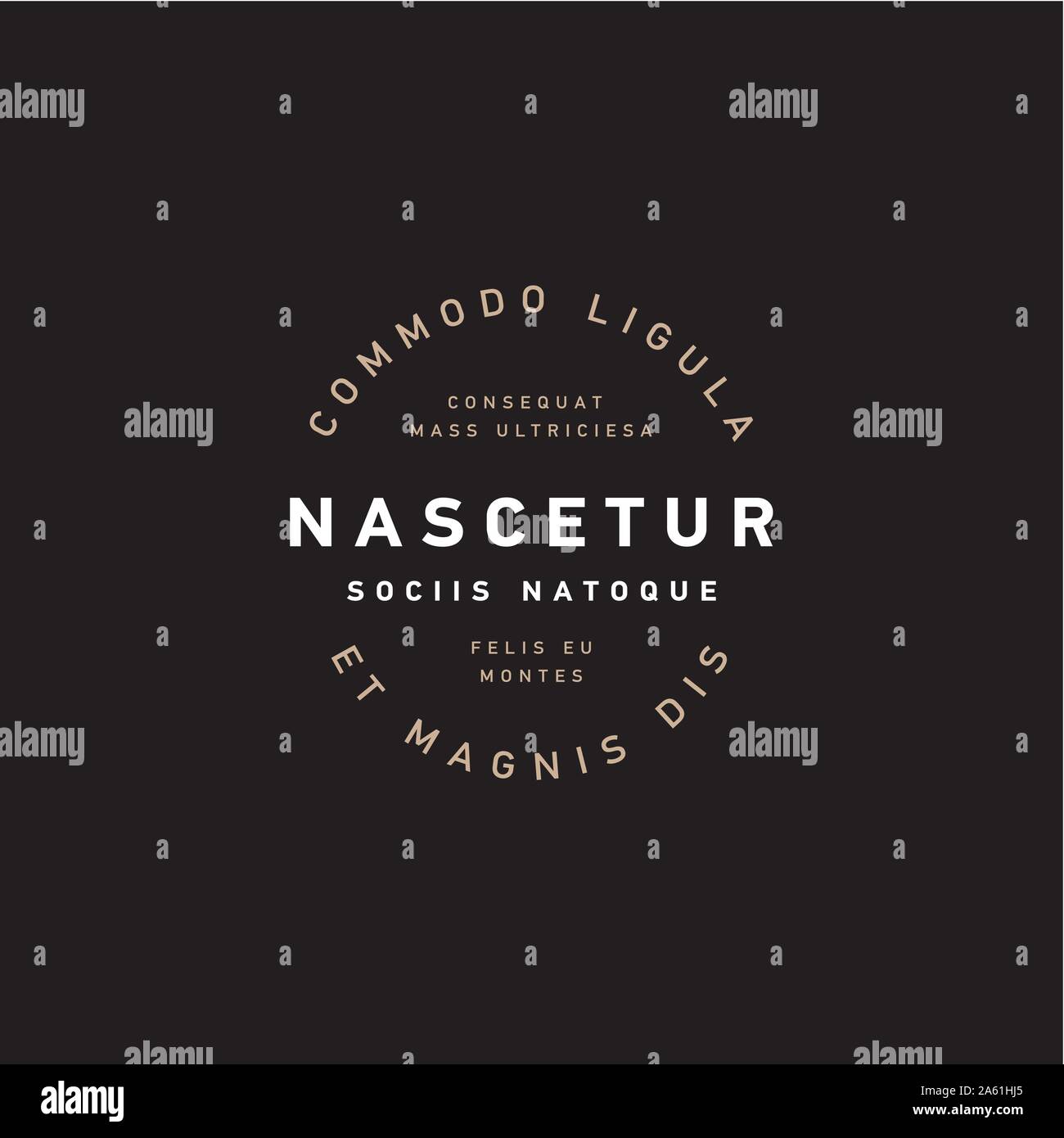 Vector circle logo or emblems and badges - abstract hipster sign ...