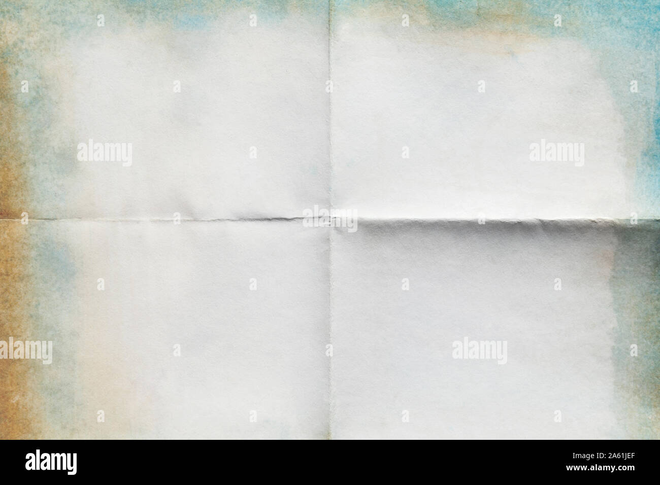 Close-up of old paper folded in four texture background Stock Photo - Alamy