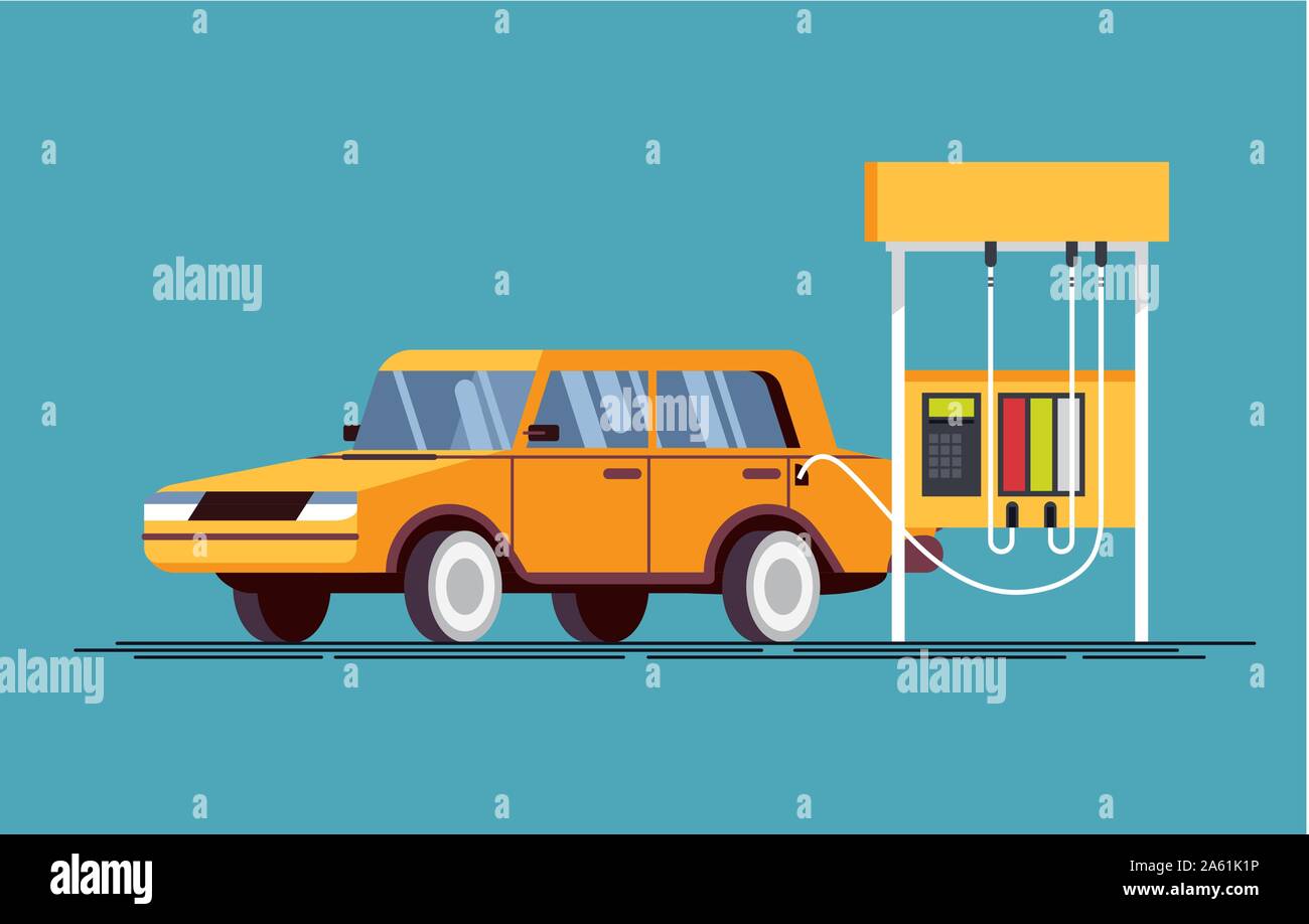 Cartoon man gas station pump hi-res stock photography and images - Alamy
