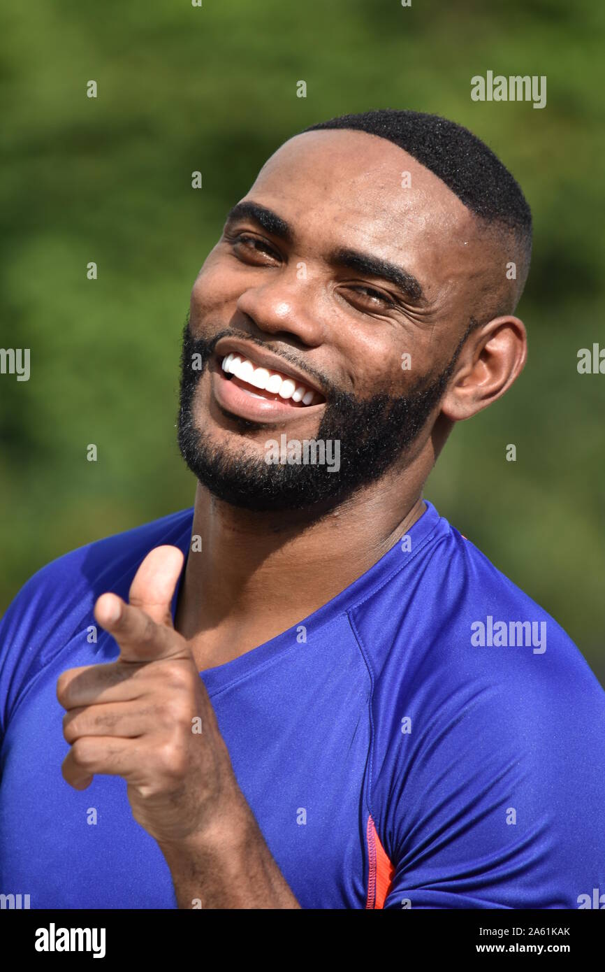 Black male athlete hi-res stock photography and images - Alamy