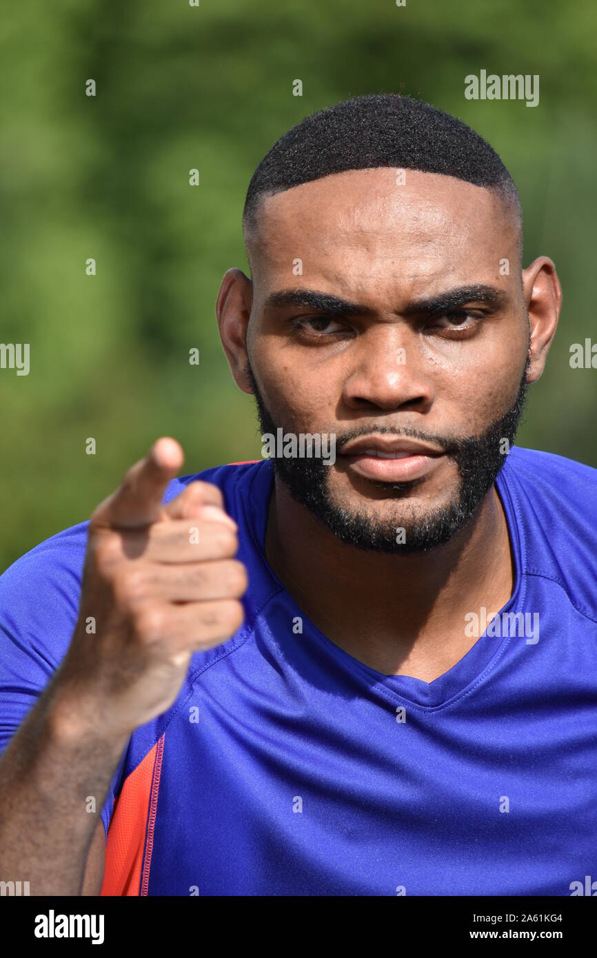 Athlete pointing hi-res stock photography and images - Alamy