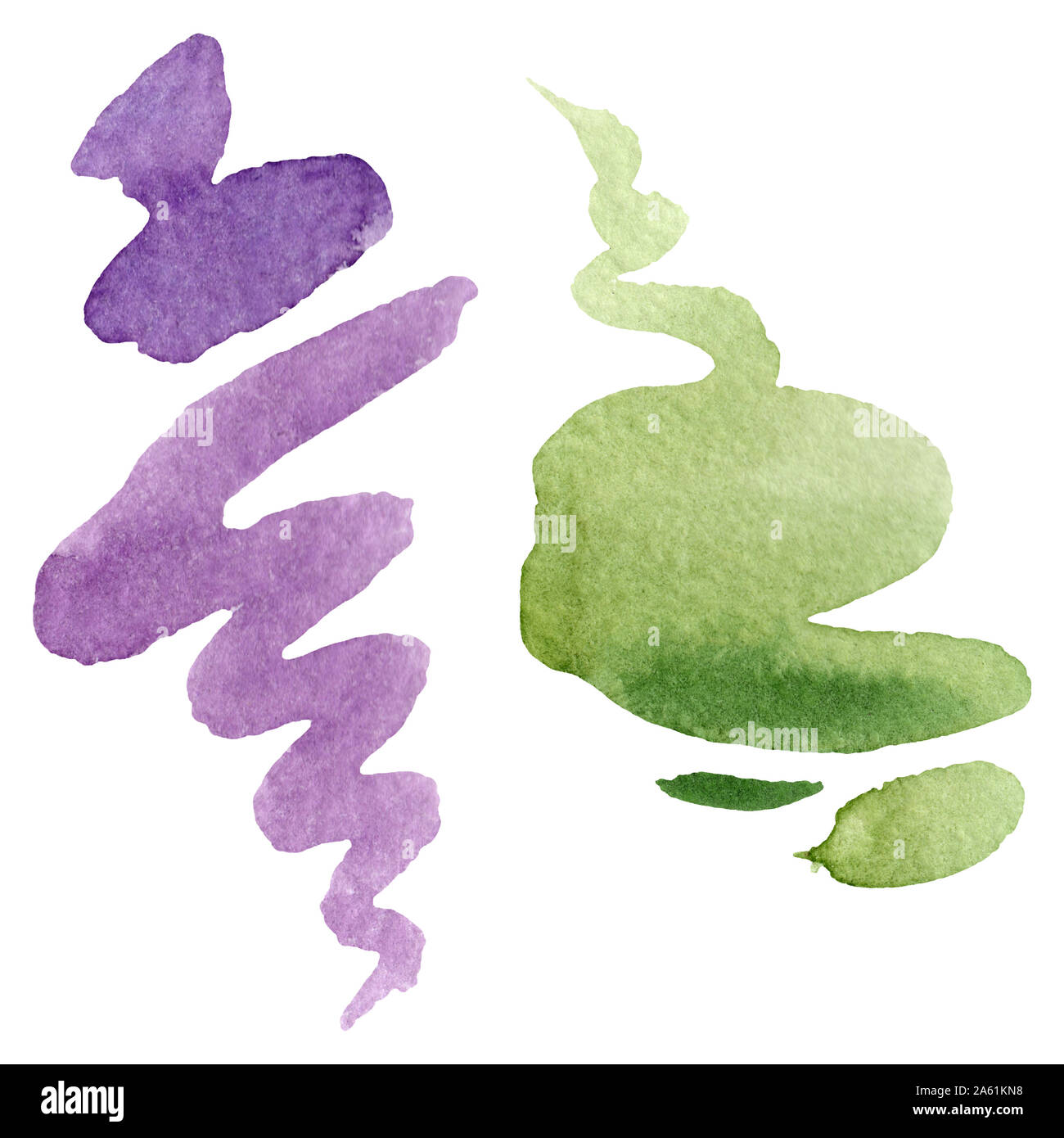 Abstract watercolor paper splash shapes. Watercolor background set ...