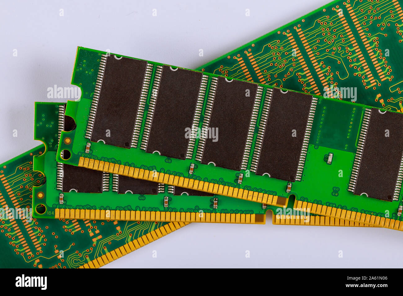 Memory RAM modules chips for computer over white background Stock Photo ...