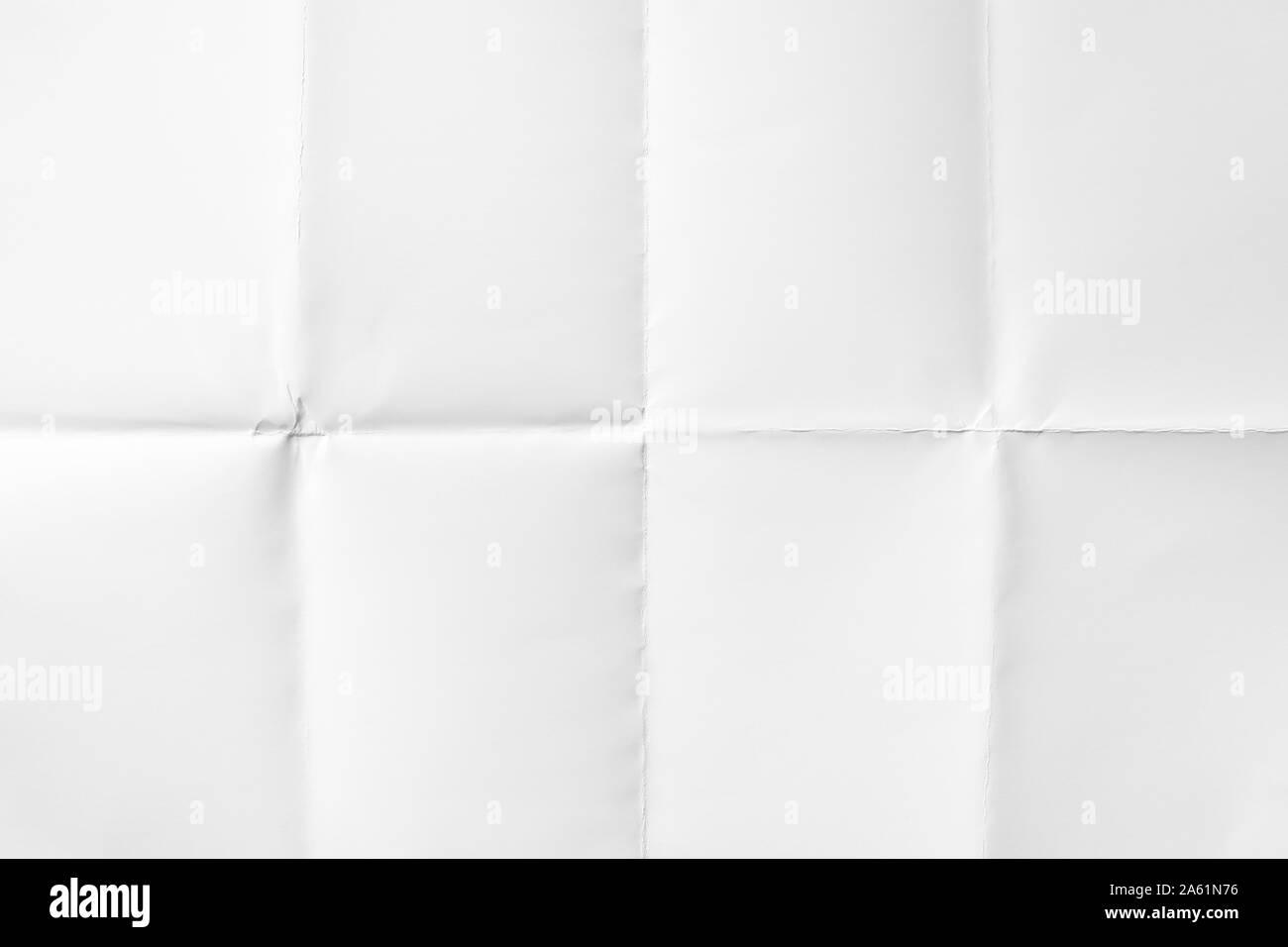 Close-up of empty paper folded in eight, texture background Stock Photo ...