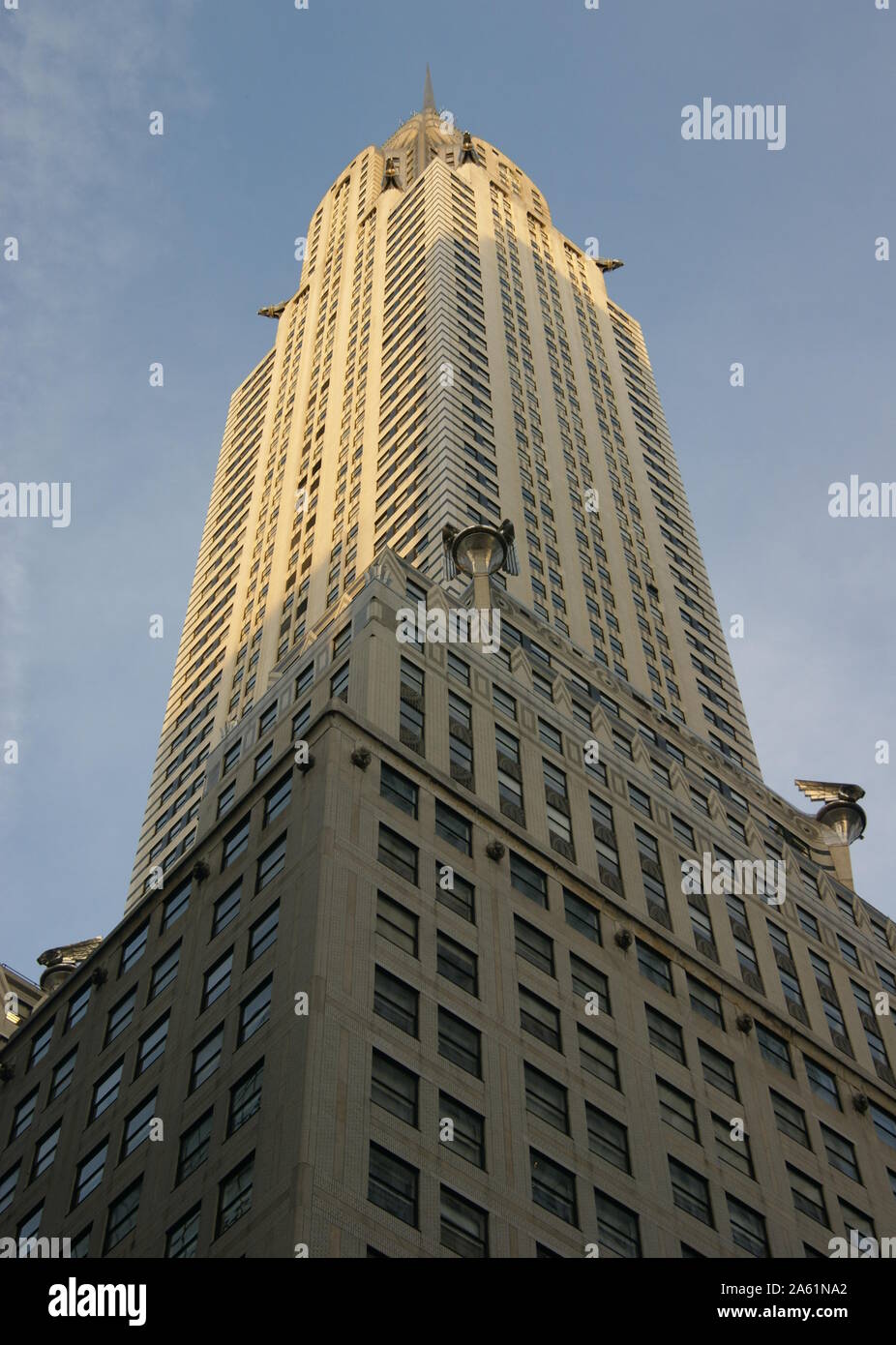 Chrysler Building, upper part of the facade, view from the 42nd Street ...