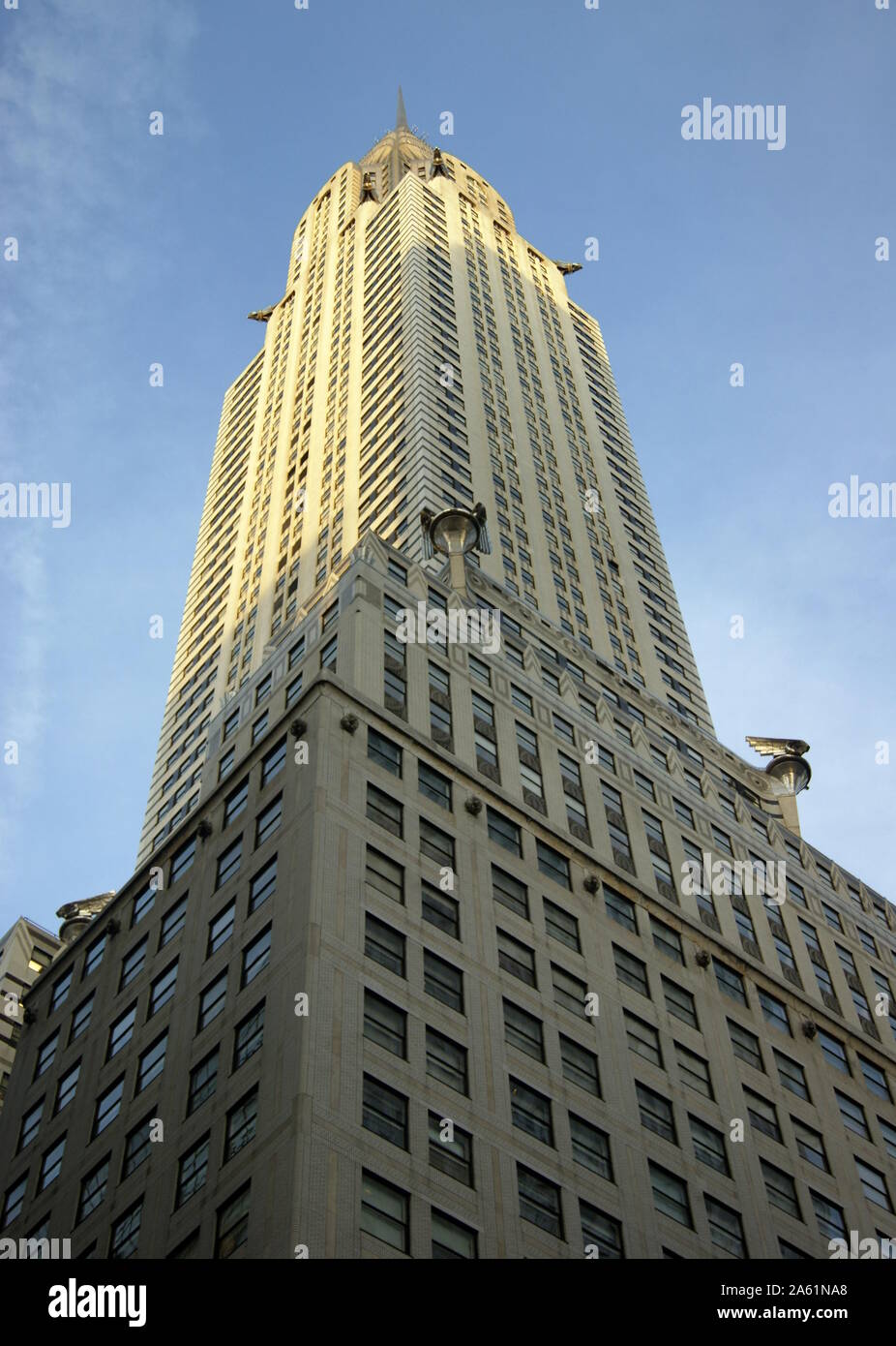 Chrysler Building, upper part of the facade, view from the 42nd Street ...