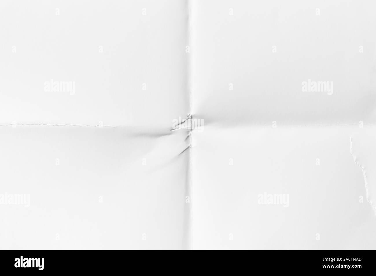 Close-up of empty paper folded in four, texture background Stock Photo ...