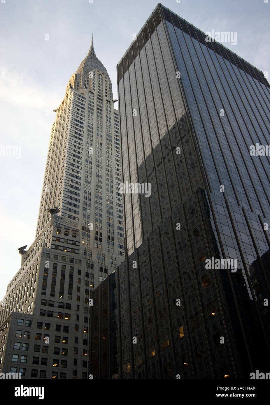 Chrysler Building, upper part of the facade, view from the 42nd Street ...