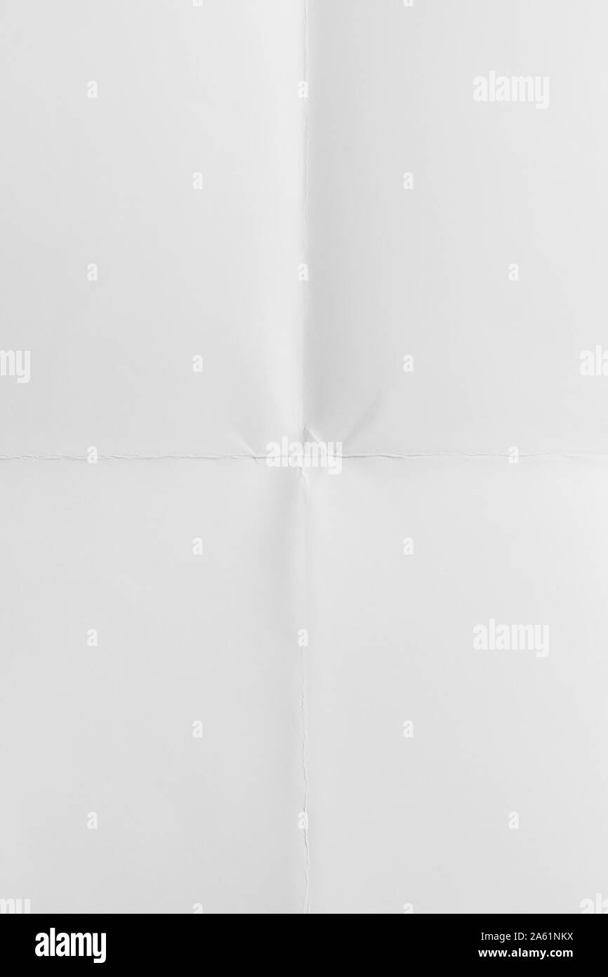 Close-up of empty paper folded in four, texture background Stock Photo ...