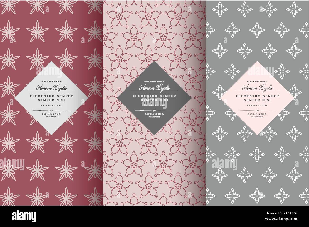 Vector set of design elements pattern for chocolate and cocoa packaging ...