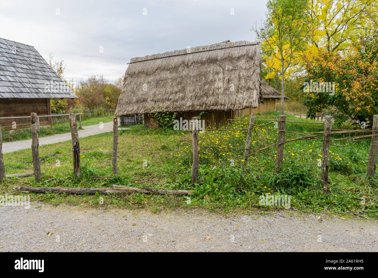 Bad Windsheim, Germany - 16 October 2019: View from a half timbered ...