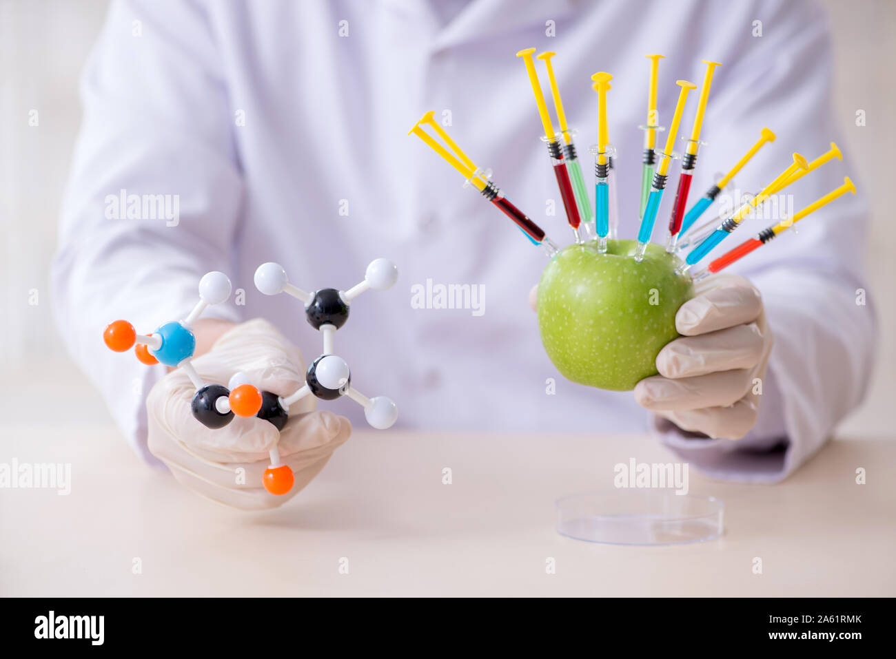 The male nutrition expert testing food products in lab Stock Photo - Alamy