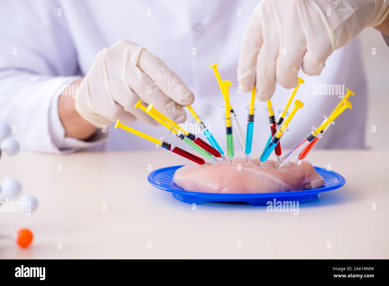 The male nutrition expert testing food products in lab Stock Photo - Alamy