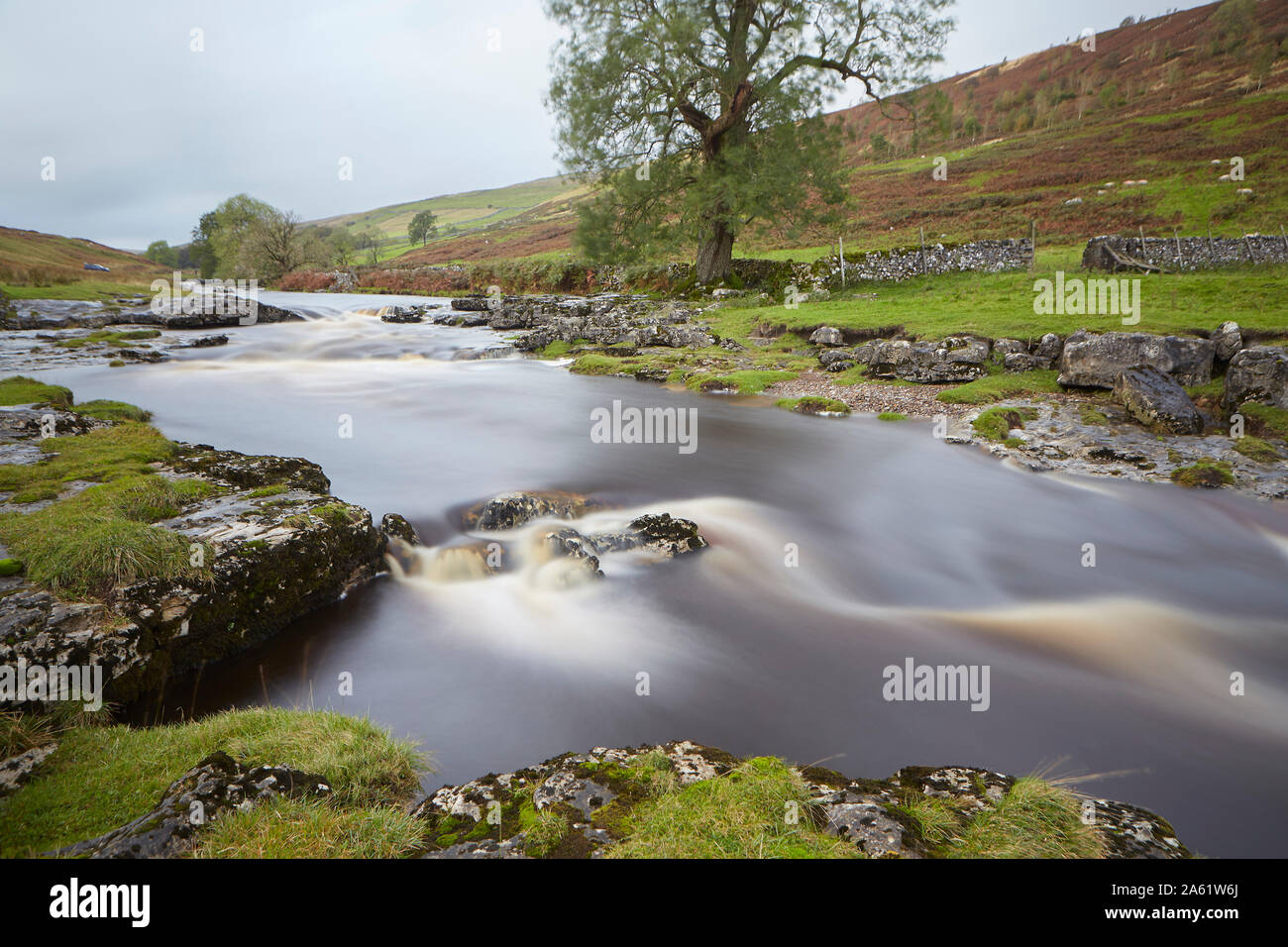 River Wharfe, Langstrothdale, Deepdale, Yorkshire Dales National Park ...