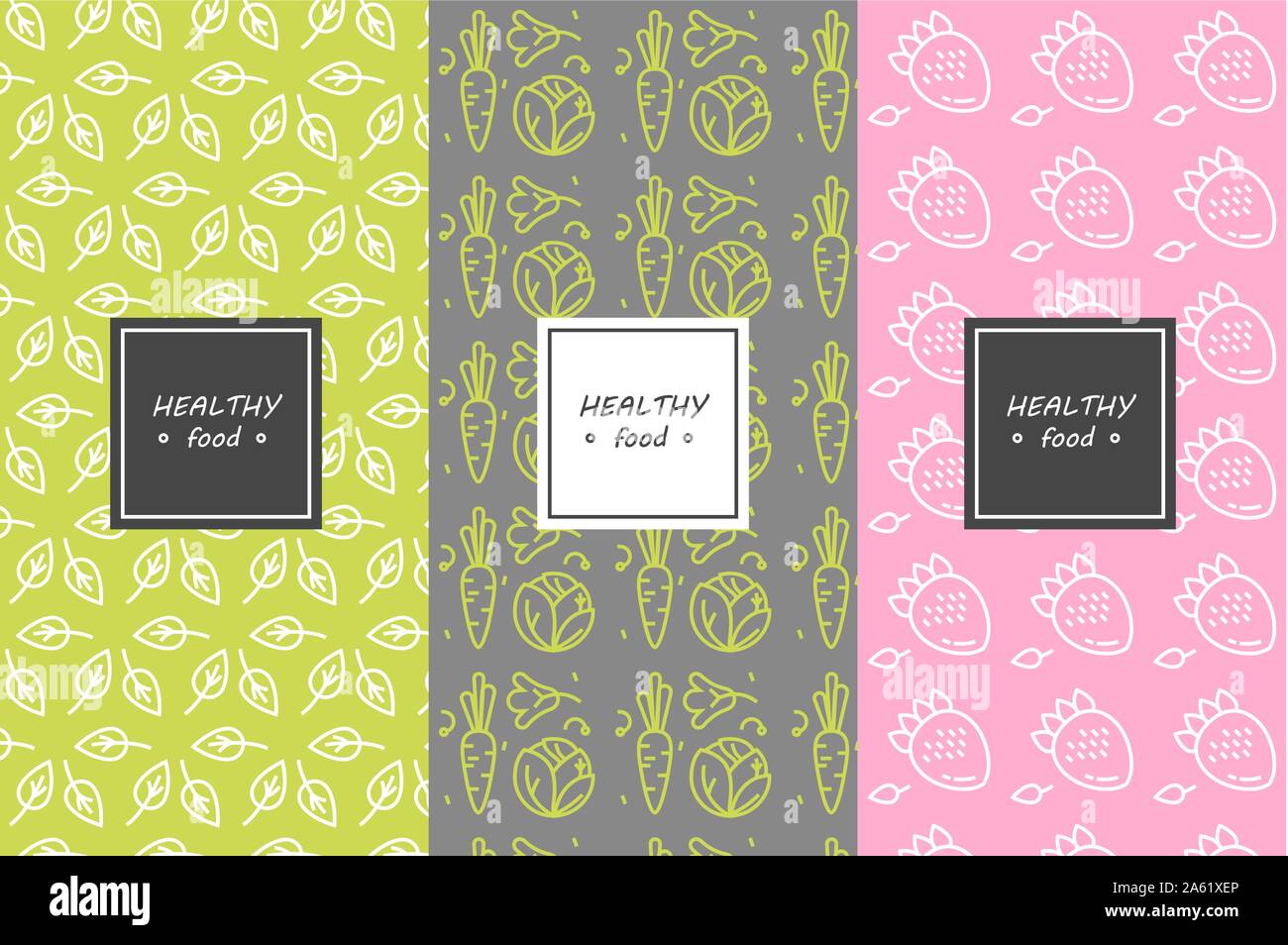 Paper packaging and labels for vegetables Stock Vector Images - Alamy