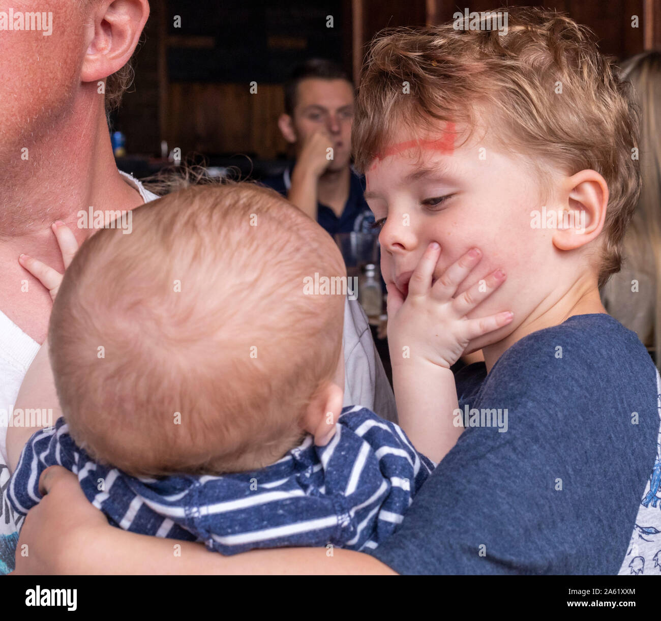 Detroit, Michigan - One-year-old Hendrix Hjermstad torments his brother ...