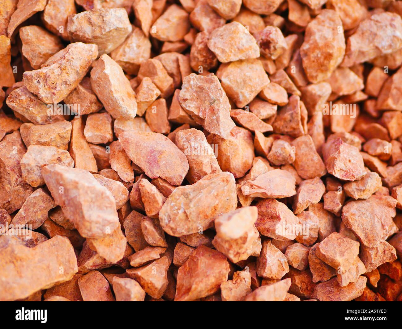 orange little pebbles. Background composed of small orange pebbles ...