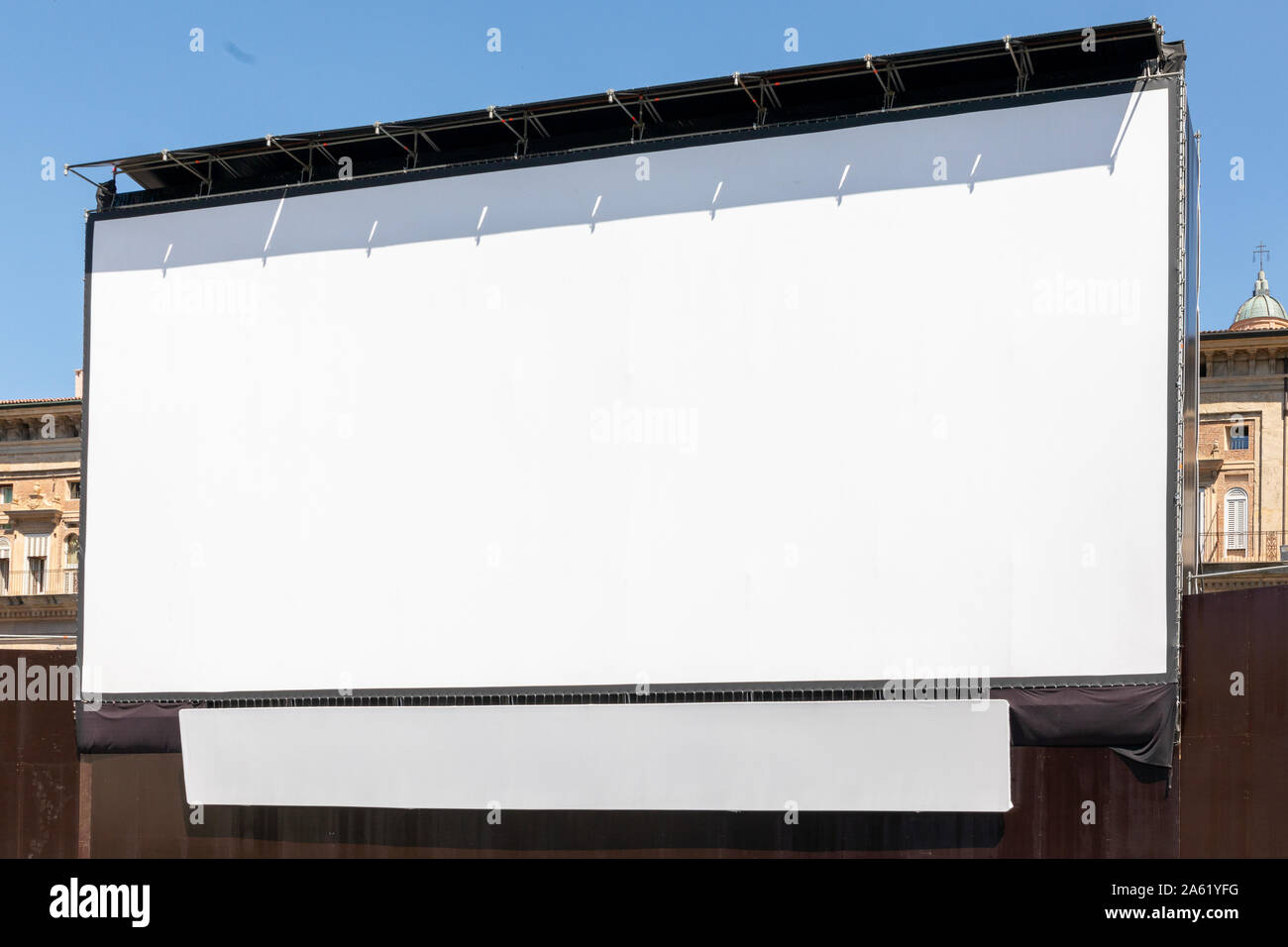 Big Projector Screen at Bologna City Square Stock Photo - Alamy