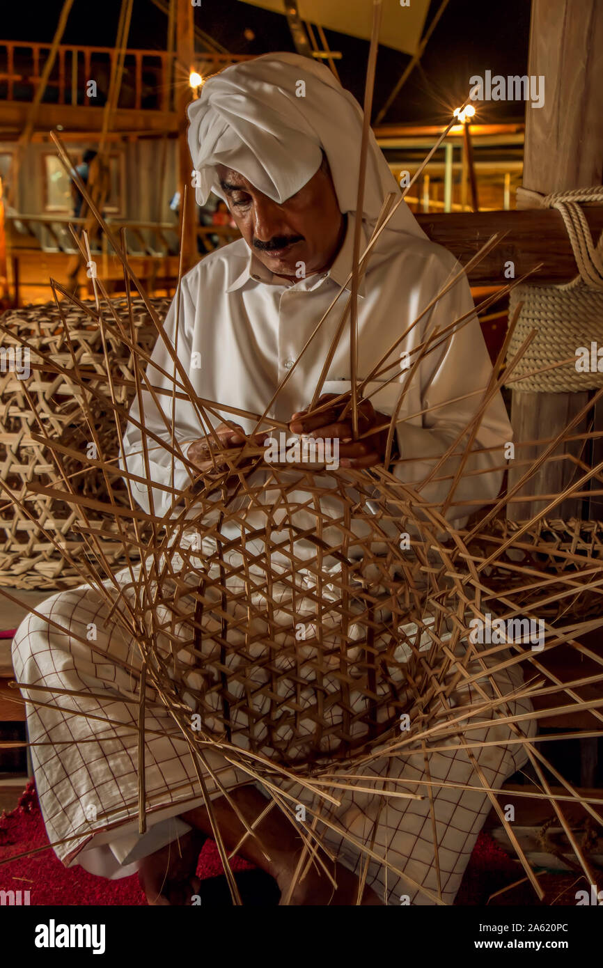 A Men Making Wooden Basket Stock Photo - Alamy