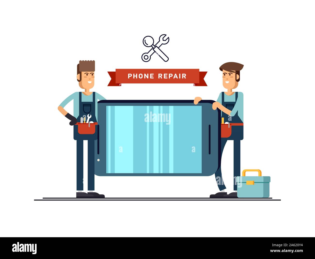 Broken smartphone vector vector vectors hi-res stock photography and ...