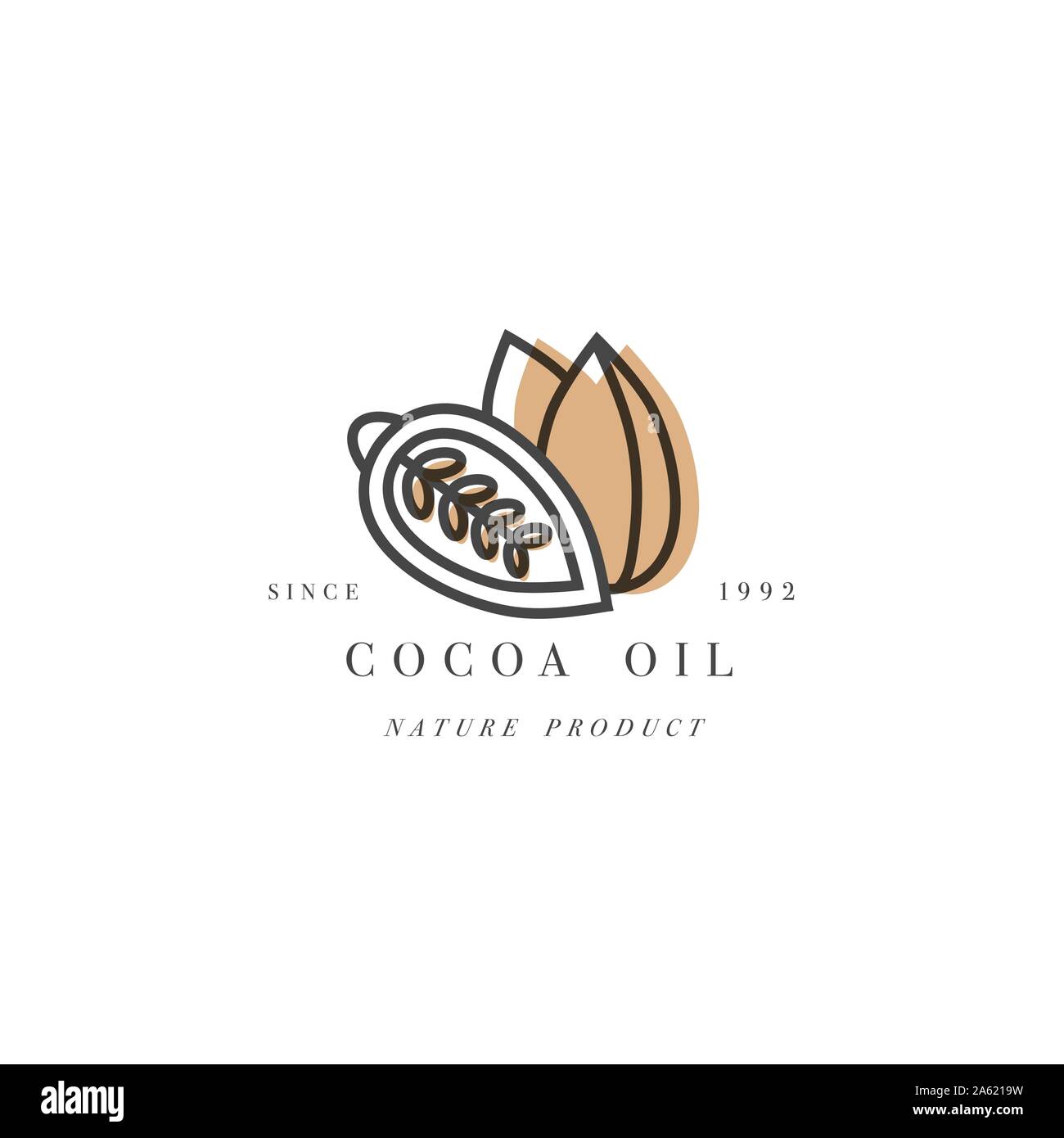 Vector packaging design template and emblem - beauty and cosmetics oil ...