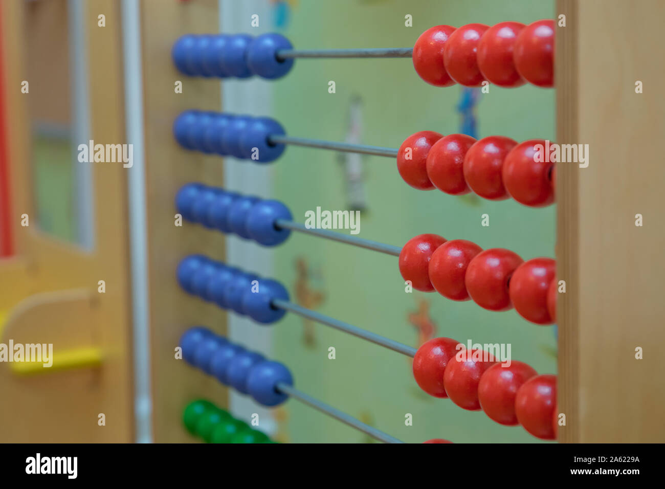 Toy abacus to learn counting. Colorful children counting frame for kids ...