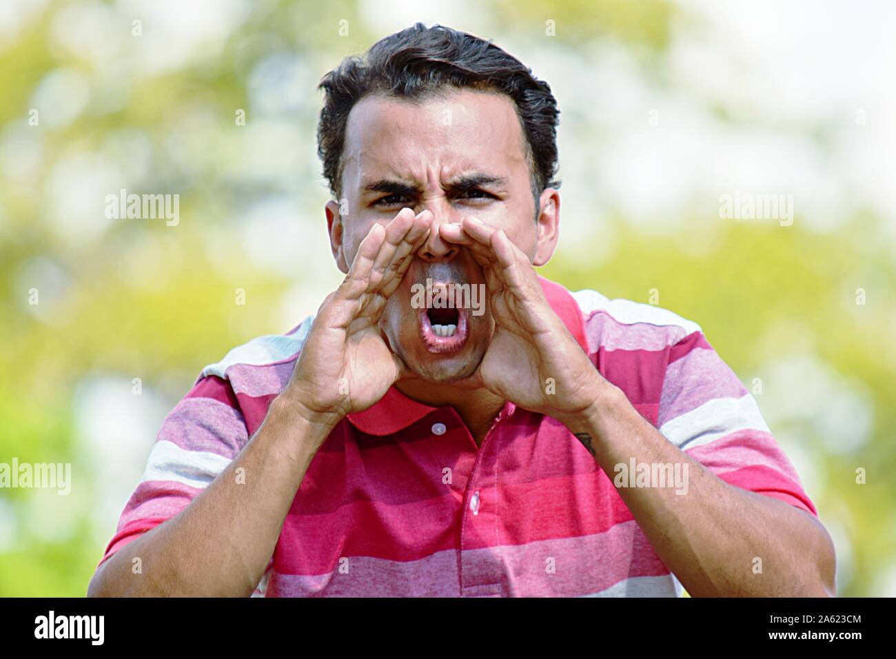 Male shouting loudly hi-res stock photography and images - Alamy