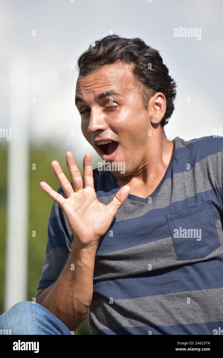 Surprised Handsome Male Stock Photo - Alamy