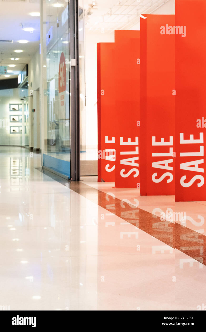 Sale Signs Mall High Resolution Stock Photography and Images - Alamy