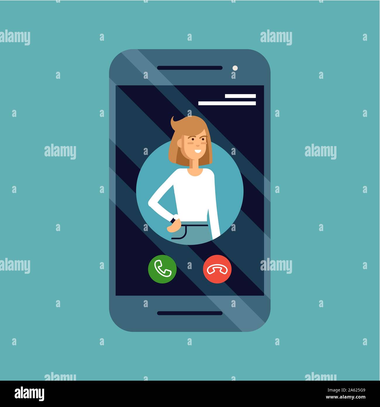 Incoming call phone Stock Vector Images - Alamy