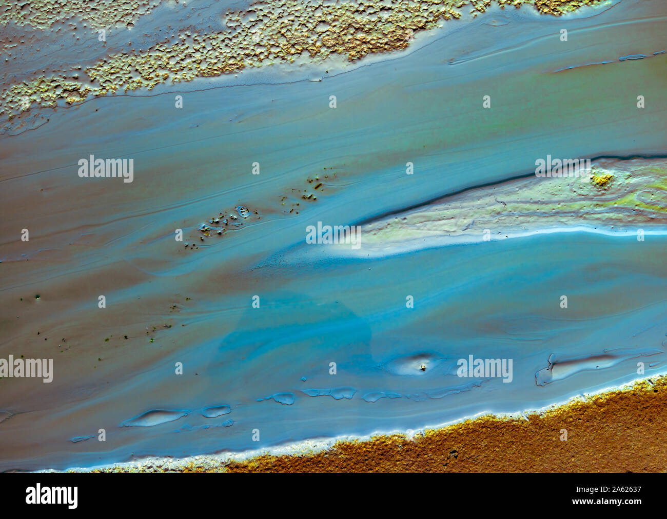 sand texture polluted with toxic mining chemical residuals Stock Photo ...