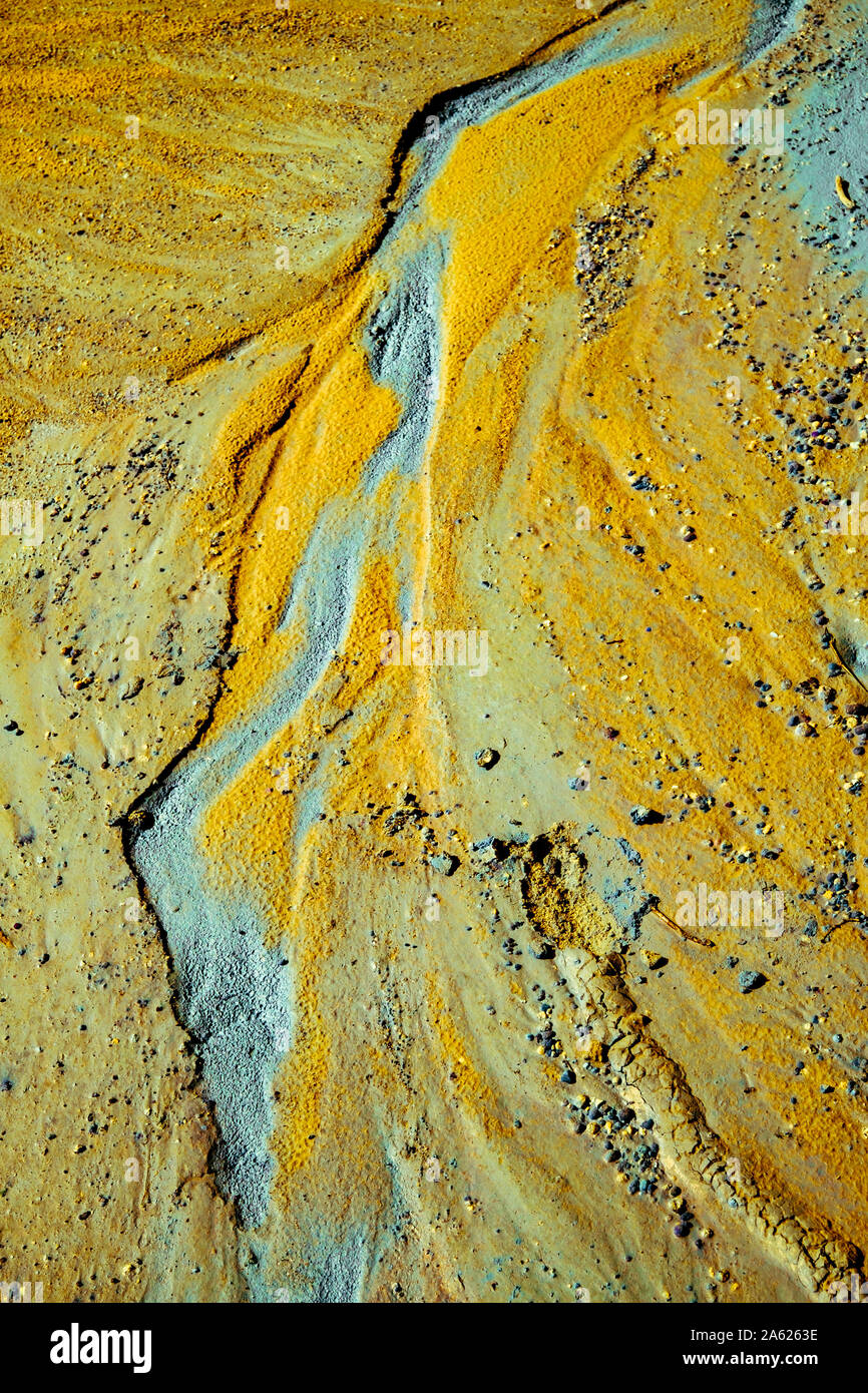 sand texture polluted with toxic mining chemical residuals Stock Photo ...