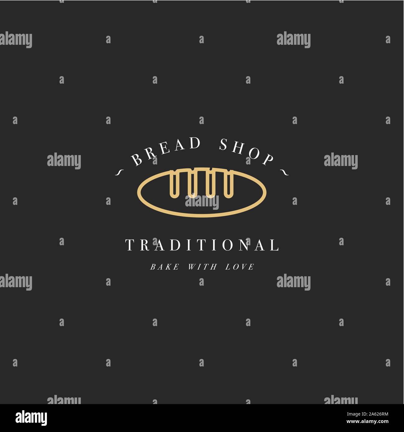Vector design template and emblem - loaf icon for bake shop. Bakery ...