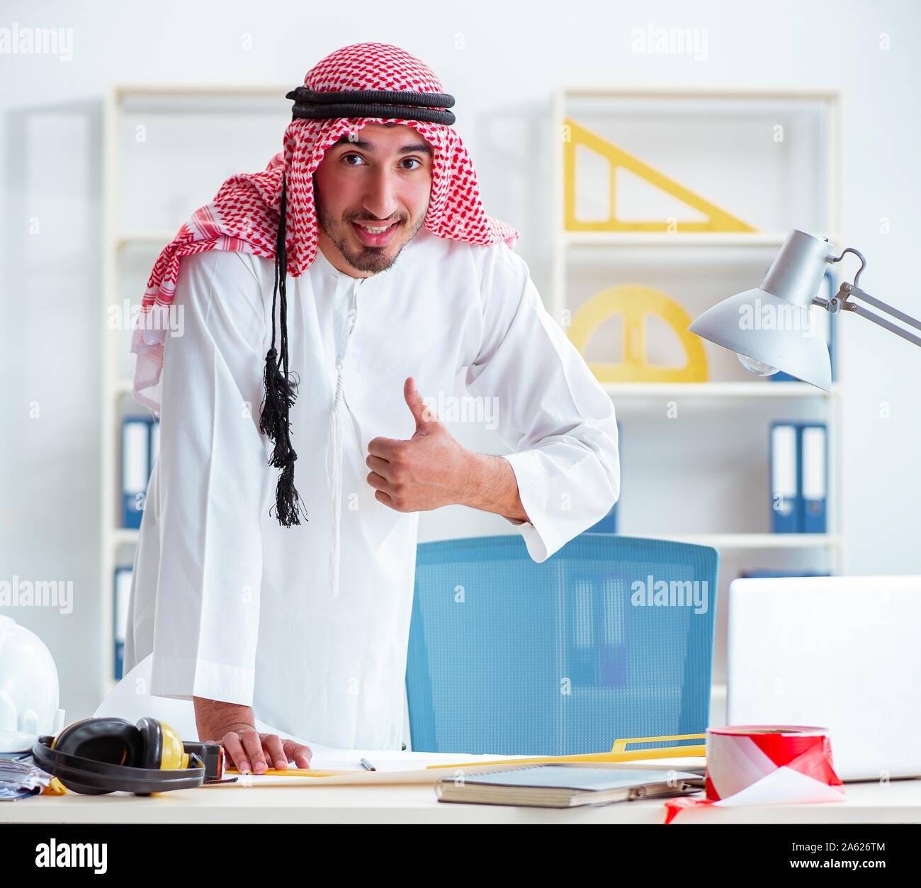 The arab engineer working on new project Stock Photo - Alamy