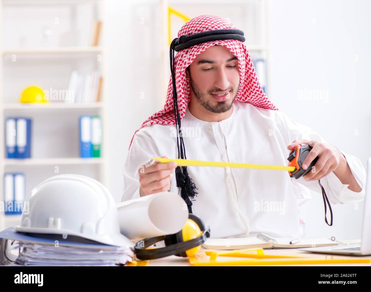 The arab engineer working on new project Stock Photo - Alamy