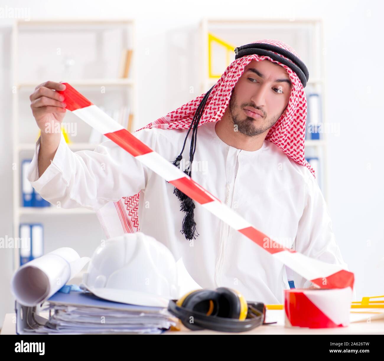 The arab engineer working on new project Stock Photo - Alamy
