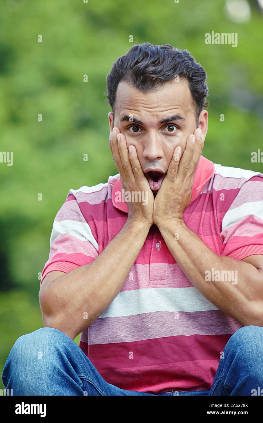 Shocked Handsome Male Stock Photo - Alamy