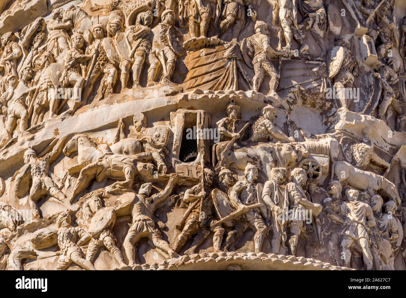 Ancient Emperor Marcus Aurelius Column Roman Soldiers Details Rome ...