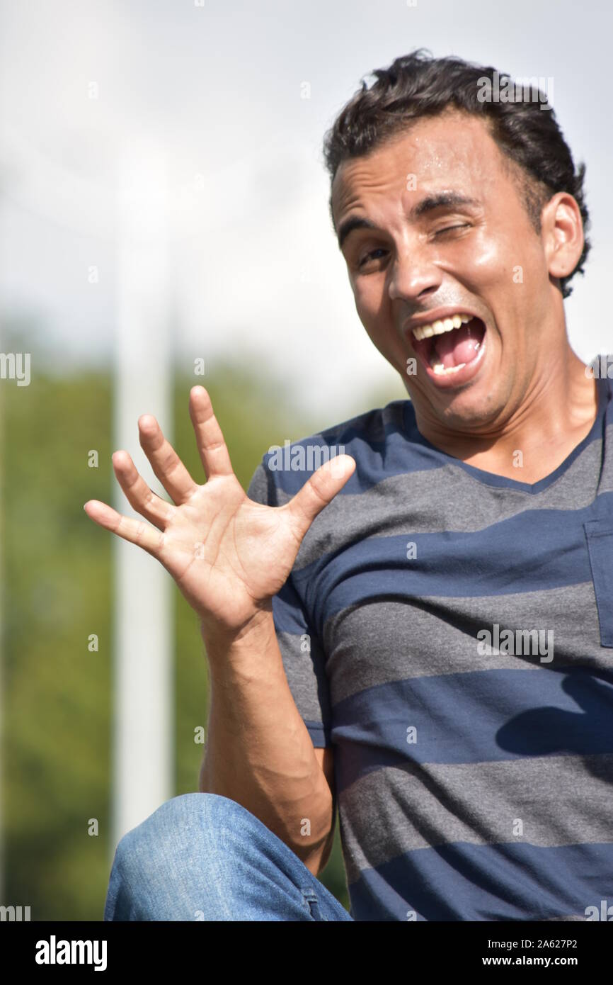 Silly Handsome Male Stock Photo - Alamy
