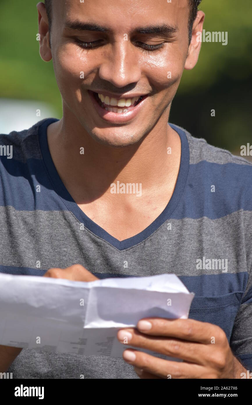 Male read papers hi-res stock photography and images - Alamy