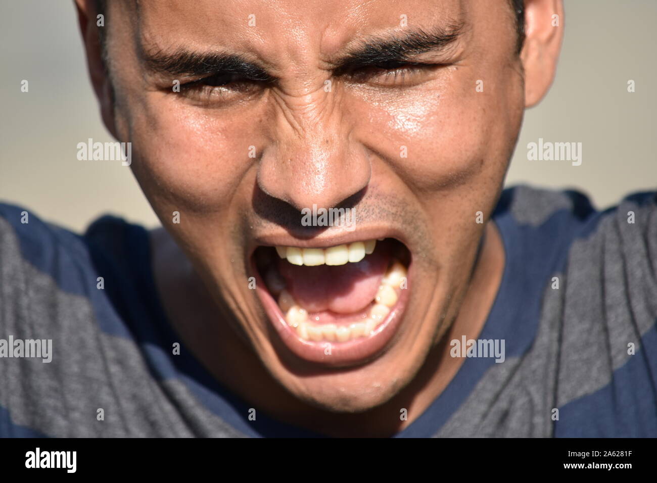 An Angry Young Male Stock Photo - Alamy