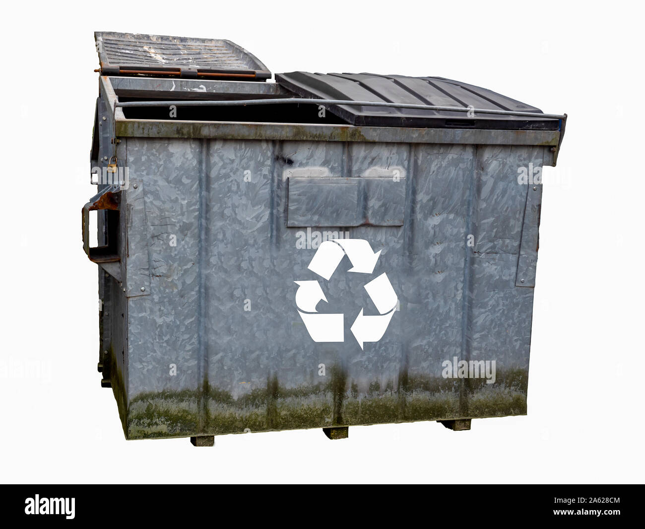 Big trash container isolated on white background Stock Photo - Alamy