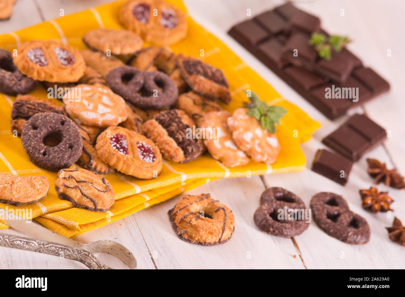 Shortcrust pastry biscuits Stock Photo - Alamy