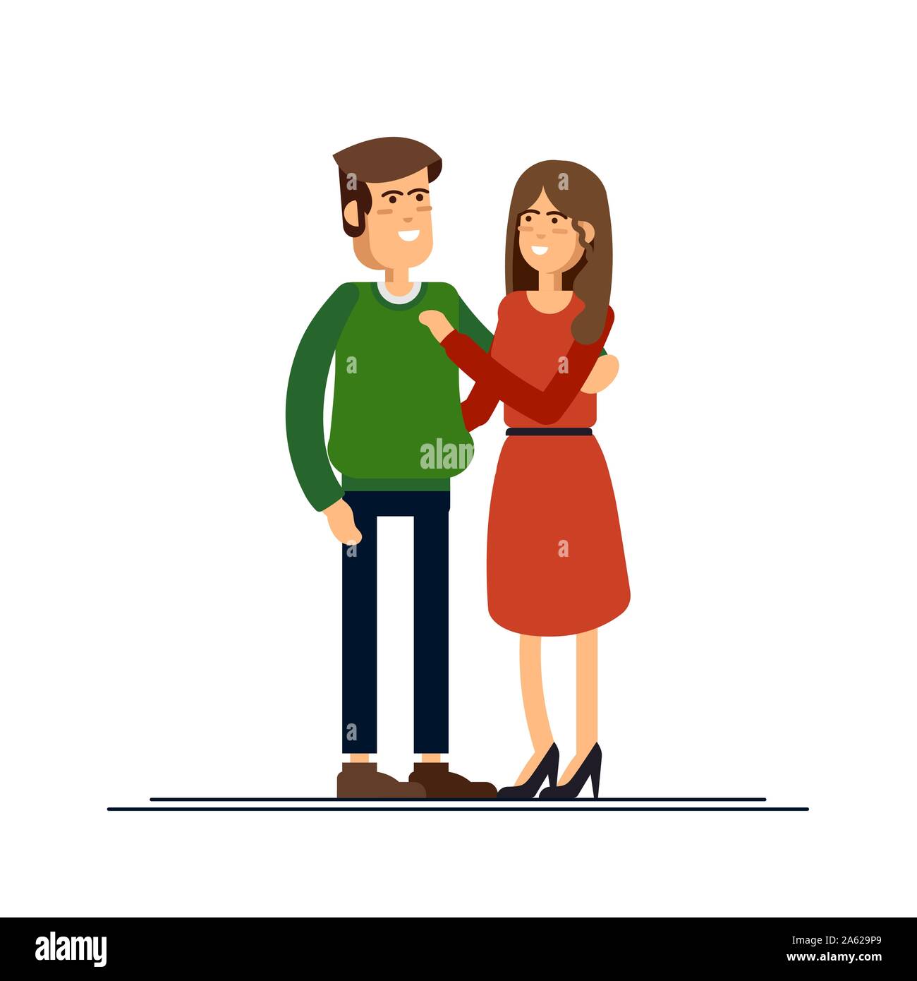 Cartoon characters man woman hi-res stock photography and images - Alamy