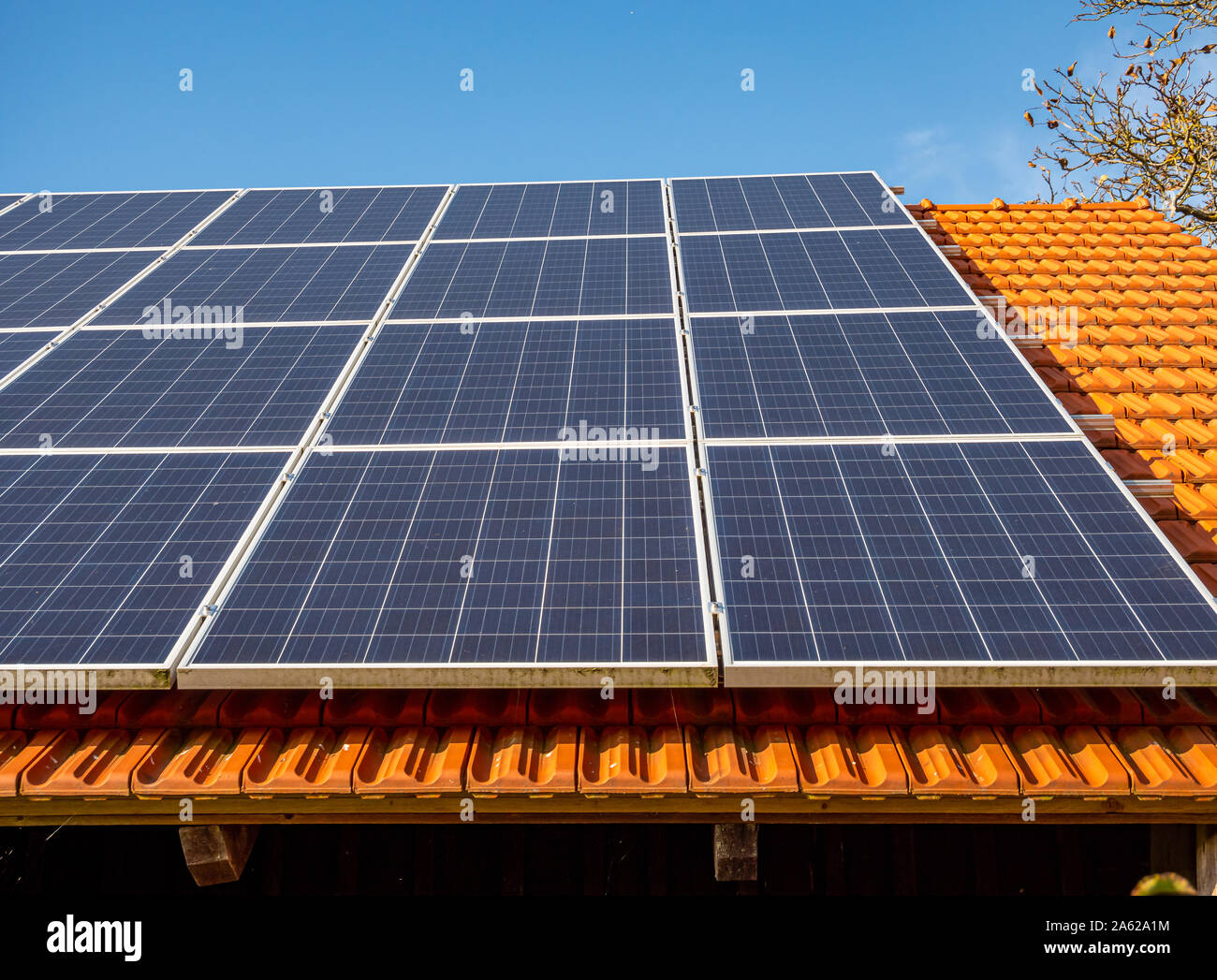 Solar roof photovoltaic panel at the house Stock Photo - Alamy